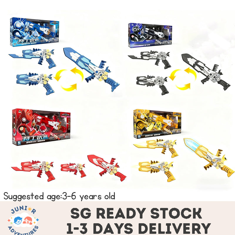 2-in-1 Transforming Sword and Gun Toy for Kids, MiniForce X Action Play ...